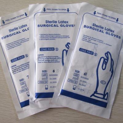China Medical Latex Examination Gloves Powder Free 240mm Length CE ISO Certified for sale