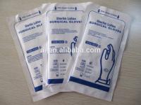 China Latex Surgical Gloves Powder Free AQL 1.5 Grade A 240mm Length Sterile Disposable for sale