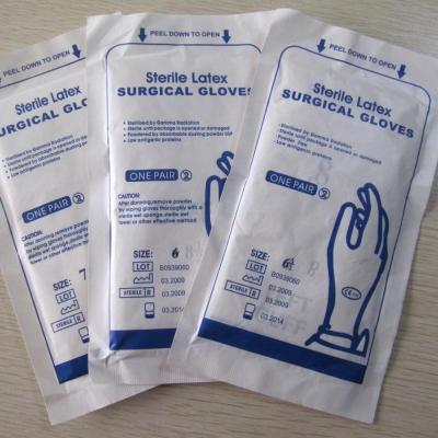 China China White Latex Disposable Gloves AQL 1.5 Surgical Grade 260mm Length for sale
