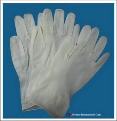 China Latex powdered gloves examination latex large in China for sale