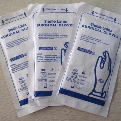China Disposable Latex Medical Examination Gloves Powdered 240mm Length CE ISO for sale