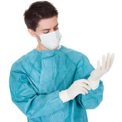 China Disposable Medical Latex Surgical Examination Gloves 240mm Length CE ISO Certified for sale