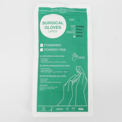 China Milk White Disposable Latex Examination Gloves Powdered Sterile CE ISO 5 Sizes for sale