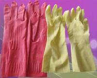 China Natural Rubber Household Gloves Chemical Resistant Latex Gloves 30cm Length S-XL for sale