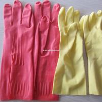 China 100% Eco Silicone Rubber Dish seamless rubber gloves Washing Gloves for sale