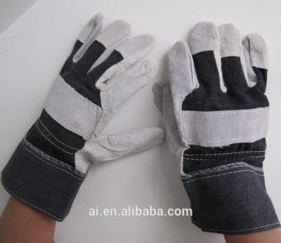 China Superior Safety Working Gloves leather / Jean / working gloves split leather safety for sale