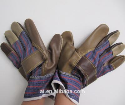 China Split Cowhide Leather Work Gloves 10.5 Inch Safety Cuff Heavy Duty Driving Gloves for sale