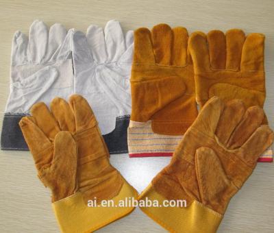 China Leather gloves/industrial natural cow grain comfortable tool safety driver working gloves for sale