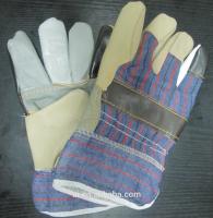 China Sheepskin  Waterproof Leather Working Gloves Yellow for Safety Driver for sale