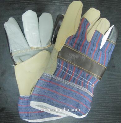 China Sheepskin  Waterproof Leather Working Gloves Yellow for Safety Driver for sale