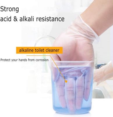 China OEM Powder Free PVC Disposable Gloves 0.10mm Medical Examination Grade 9MPa Tensile Strength for sale
