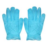 China Comfortable Harmless Blue Disposable Hand Gloves Powder free for sale