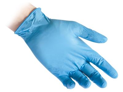 China Disposable Nitrile Vinyl Blend Gloves 240mm Blue Powder Free SGS Certified for sale