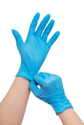 China Disposable Nitrile Vinyl Blend Gloves 100pcs Box Powder Free 0.08mm Thickness for sale