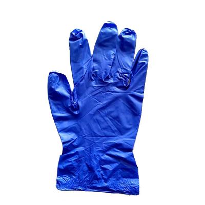 China CE Certified 240mm Blue Disposable Nitrile Vinyl Blend Gloves 5.0g Medical Exam XL for sale