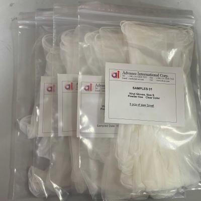 China 100pcs/Box Gentle Touch Synthetic Vinyl Disposable Gloves Beaded Cuff for sale