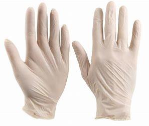 China GMP Thick Powdered Latex Disposable Gloves 240mm Length for Personal Care for sale