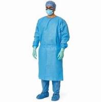 China CPE Non Woven Round Neck  Disposable Barrier Gowns for sale