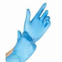 China Nitrile Disposable Gloves 0.10mm Ambidextrous Powder Free Blue Black S to XL for sale