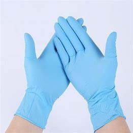 China FDA 0.7mm Nitrile Blue Catering Hand Gloves Easy Donning for sale