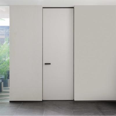 China OEM Bedroom Interior Flush Glazed Glass Door With Veneer Finish for sale