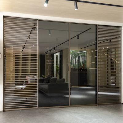 China Grey Aluminum Bifold Internal Sliding Balcony Doors ODM for sale