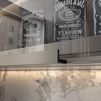 China Electrophoresis Modular Kitchen Aluminum Furniture Profile For Cabinet Door for sale