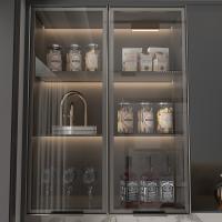 China Electrophoresis Modular Kitchen Aluminum Furniture Profile For Cabinet Door for sale