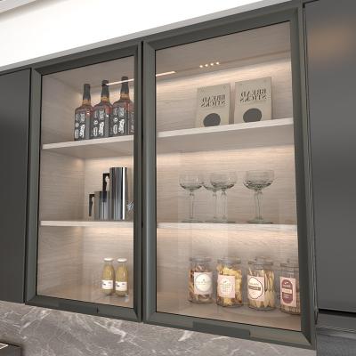 China Matte Black Modern Kitchen Aluminum Furniture Profile For Cabinet Door for sale