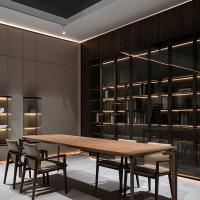 China 2700MM Lockable Wall Display Cabinet Glass Wall Almirah Aluminium Framed for sale
