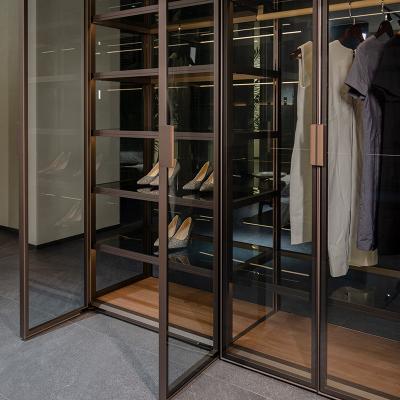 China ODM Metal And Glass Wall Curio Cabinet Display Cabinet Furniture 16mm for sale