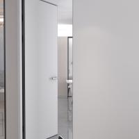 China Honeycomb Aluminium Framed Internal Doors Veneer Finish Outward Inward Opening for sale