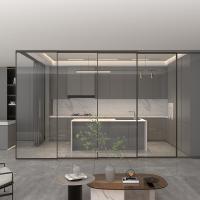 China Slimline Casement Aluminium Framed Internal Doors Flush Glazed for sale