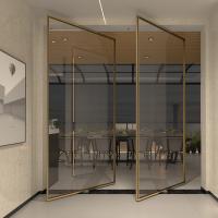 China Luxury Aluminum Frame Interior Pivot Doors For House Windproof for sale