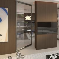 China Grade A Aluminum Framed Internal Doors Clear Glass Pivot Doors for sale
