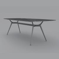 China Luxury Dining Room Set Rock Table Top Aluminum Base Dining Table For Villa for sale