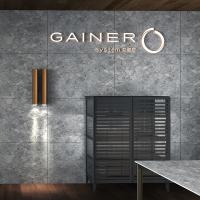 China Customized Luxury Aluminum Glass Sideboard Modern Living Room Side Cabinet for sale