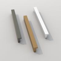 China Chrome Furniture Hardware Handle Aluminum Profile Wardrobe Cabinet Handle for sale