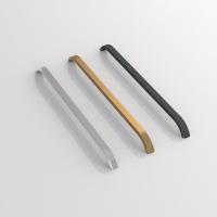 China Aluminium Alloy Modern Wardrobe Handles Black Matt Colors for sale