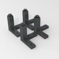 China Lightweight Black Aluminium Alloy Furniture Sofa Leg Corrosion Resistance for sale