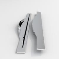 China Bedroom Furniture Hardware Handle Chrome Cabinet Drawer Flush Pull Aluminum Handle for sale