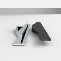 China Aluminum White Black Wardrobe Drawer Handles Cupboard Edge Pull Concealed for sale