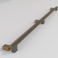 China Aluminum Kitchen Furniture Cabinet Handle Gold And Black Long Profile Cabinet Handle for sale