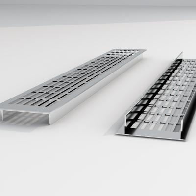 China 80mm Aluminium Profile Cabinet Ventilate Frame Sink Kitchen Cabinet Air Grid Built In Shutters for sale