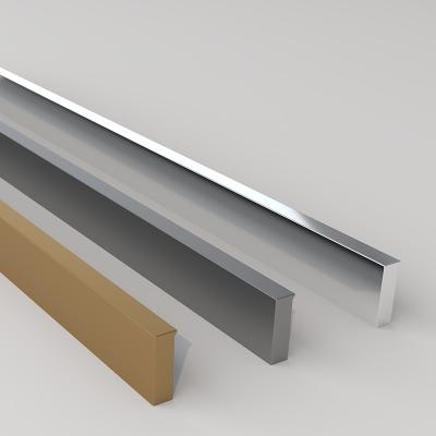 China Furniture Hardware Modern Cabinet Pulls Closet Long Aluminum Profile  Bar T Handle for sale