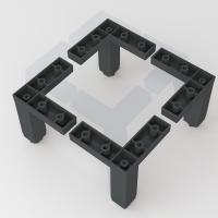 China Lightweight Black Aluminium Alloy Furniture Sofa Leg Corrosion Resistance for sale