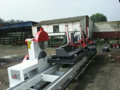 China Heavy Duty Twin Blades Circular Sawmill with Log Carriage - 400mm Max Diameter, 7.5KW Motors, Electric & Diesel Options for sale