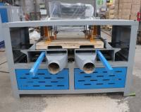 China Double Blade Pallet Notcher Machine 15kW-30kW for Wood Slot Milling, 600-1800pcs/h Production Capacity for sale