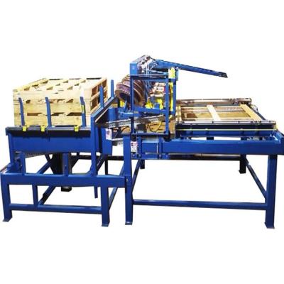 China Pneumatic Semi-Automatic Pallet Nailing Machine with Palletizer - 600-1300mm Length, 0.8MPA Air Pressure for sale