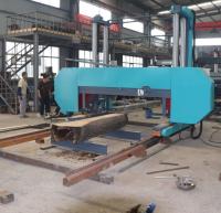 China Heavy Duty Horizontal Band Sawmill 43 Inch Saw Wheel 1200mm Sawing Width Forestry Machinery for sale